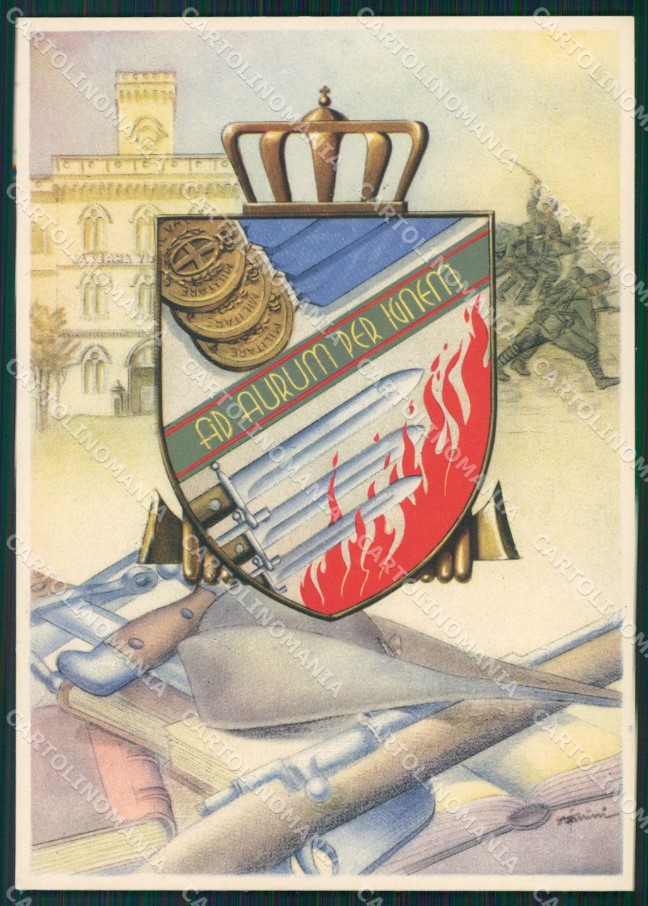 Militari 21º Regg Fanteria Cremona Battaglione Scuola AUC FG cartolina XF1754