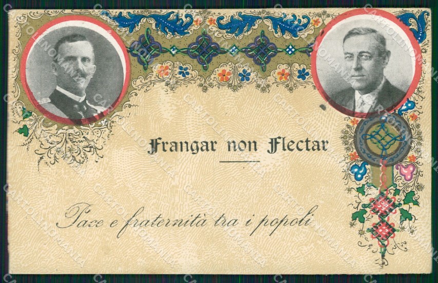 WWI WW1 PropagandaPresident Woodrow Wilson USA Savoia Royalty postcard XF3655