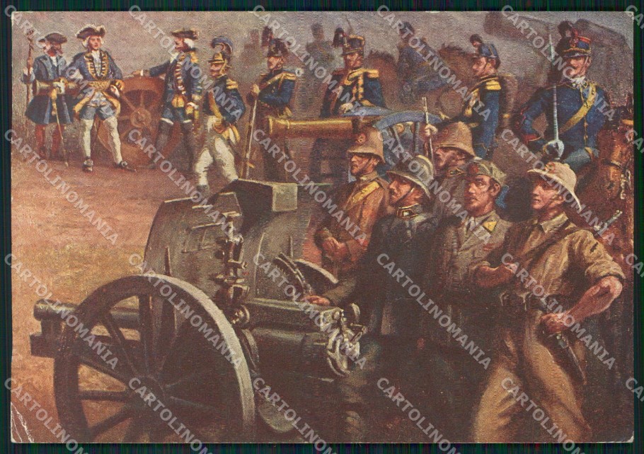 Militari Reggimento Artiglieri Damiano Chiesa PIEGHINA FG cartolina XF4149