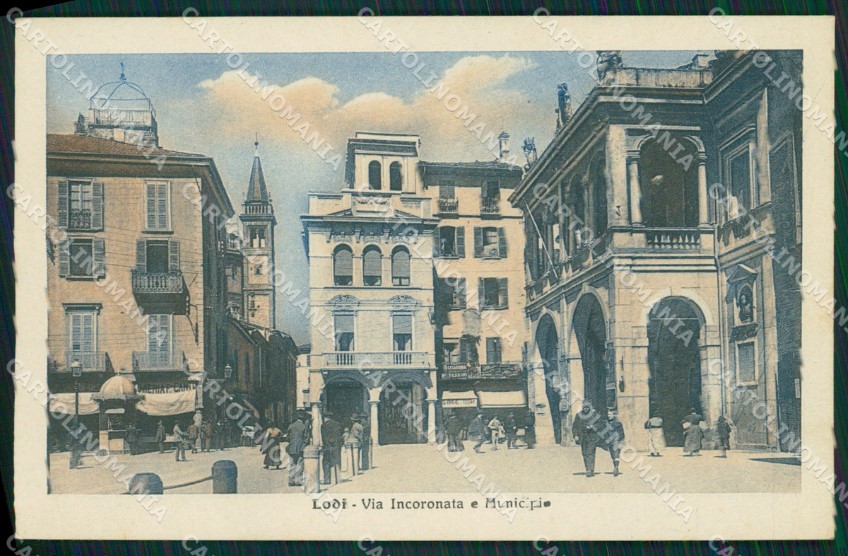 Lodi città Municipio cartolina MT2255